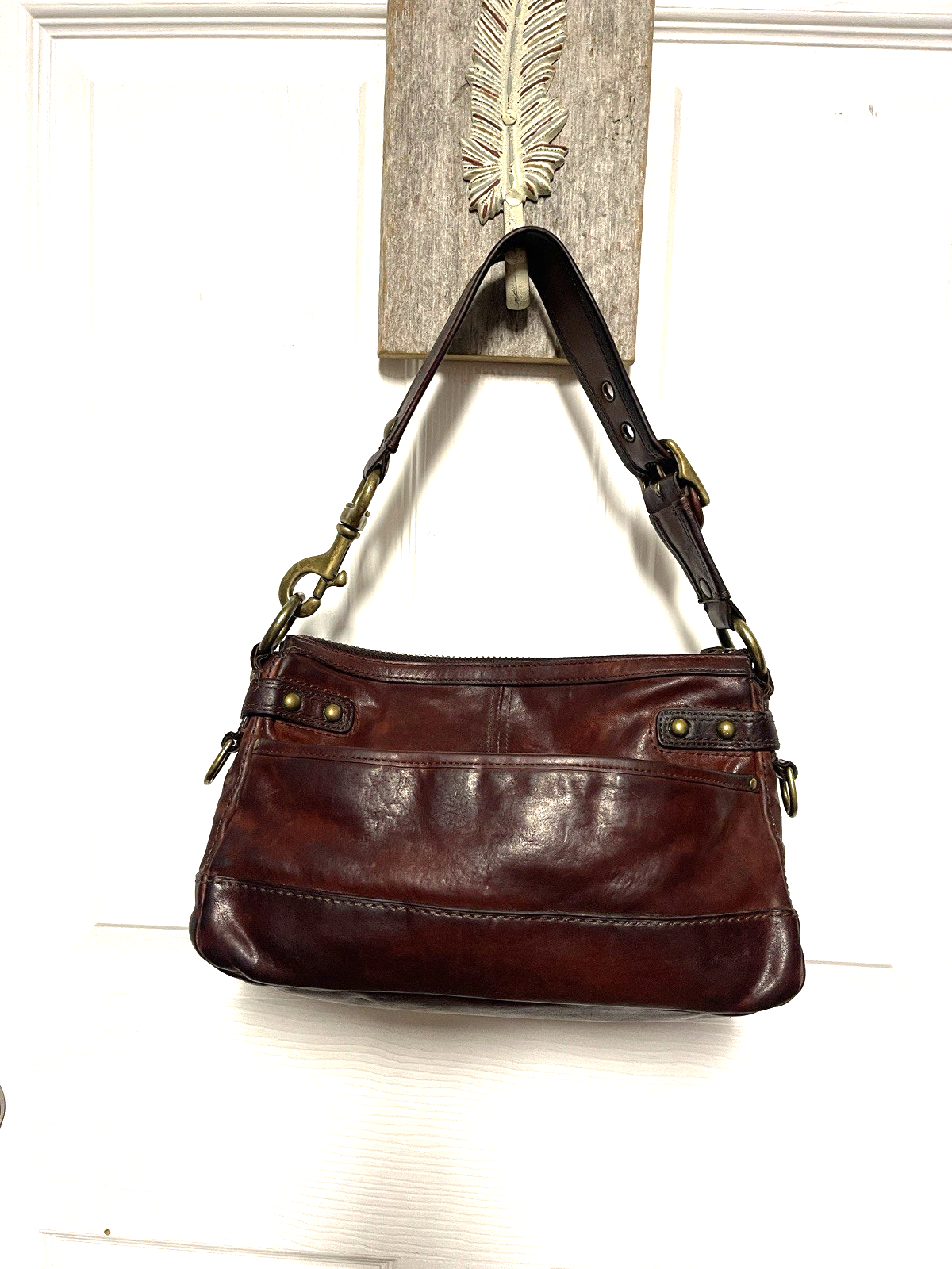 COACH Legacy 65th Anniversary Brown Whiskey Vachetta Leather Shoulder ...
