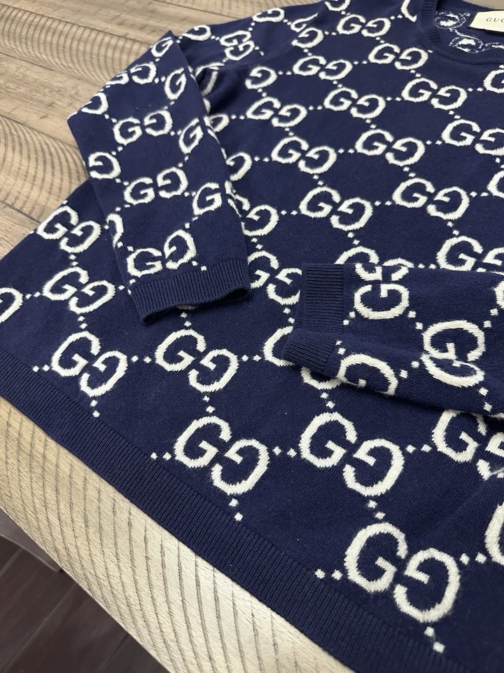 Gucci Monogram Print Sweater Size Medium | eBay