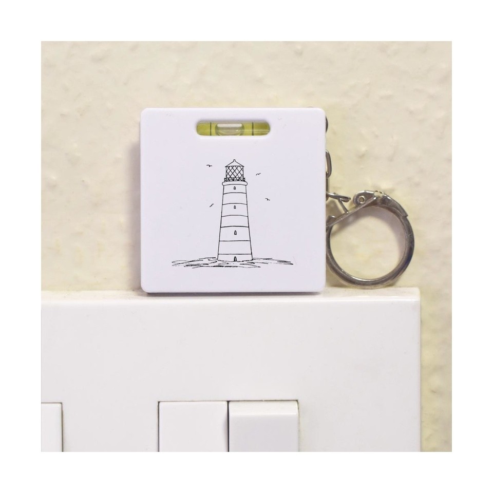 'Lighthouse' Keyring Tape Measure / Spirit Level Tool (KM00005992 ...