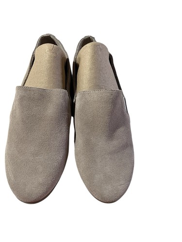 Lucky Brand Charsa 2 Suede Loafers Flat Slip On Light Gray Classic ...