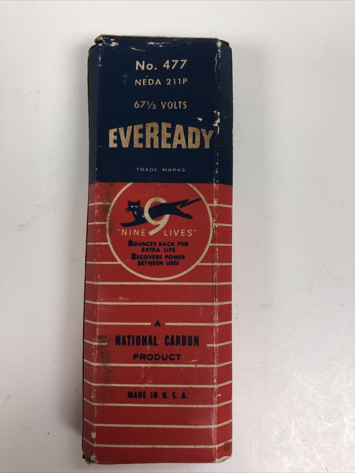 VINTAGE EVEREADY 67 1/2 V - NO. 477 - RADIO “B” BATTERY (I520) | eBay