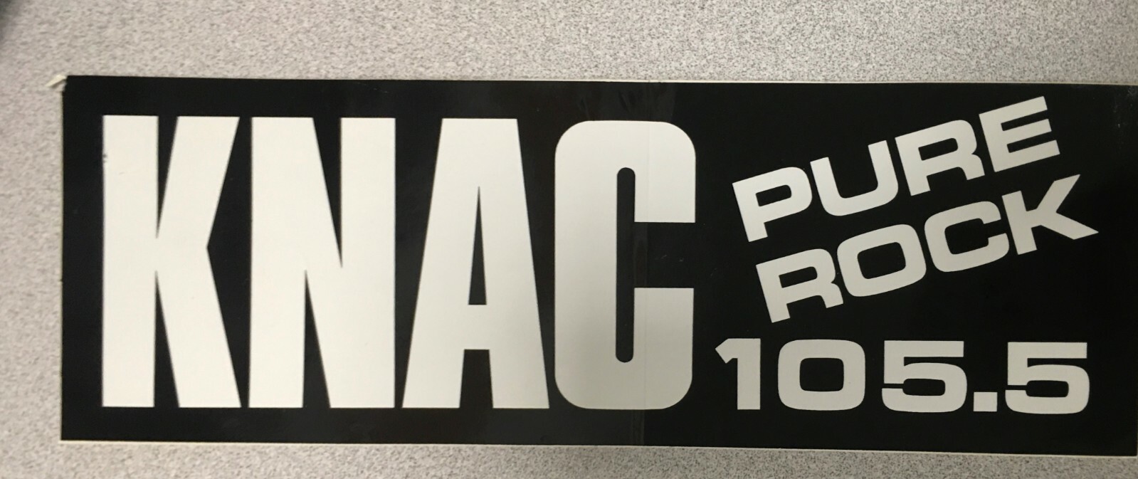 Vintage 80s KNAC Bumper Sticker Pure Rock 105.5 Music Plus Store ...