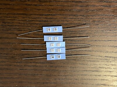 5 New Cyan Sea-Green Axial LED Wired 8V Lamps Vu Meter Light Bulbs (Qty ...