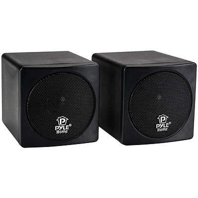 Pyle PCB3BK 3" 100 Watt Mini Cube Speaker Pair Black | eBay Australia
