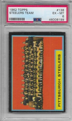 1962 TOPPS FOOTBALL Pittsburgh Steelers Team #138 PSA 6 EX-MT | eBay
