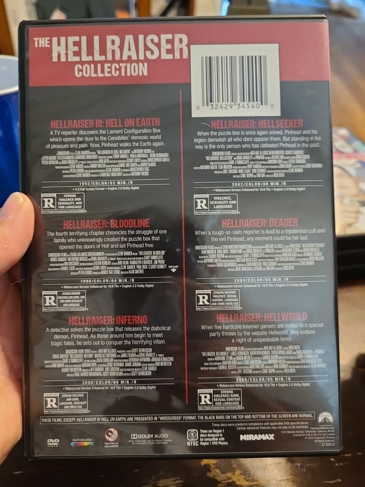 The Hellraiser Collection (DVD) Horror 32429345400 | eBay