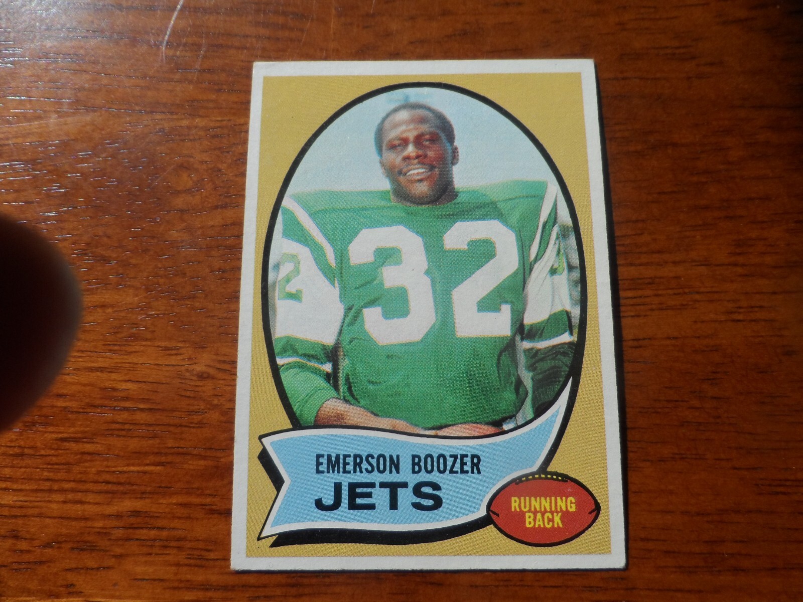 1970 TOPPS FOOTBALL #128 EMERSON BOOZER NEW YORK JETS ROOKIE CARD EX/MT ...