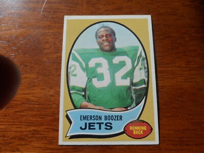 1970 TOPPS FOOTBALL #128 EMERSON BOOZER NEW YORK JETS ROOKIE CARD EX/MT ...