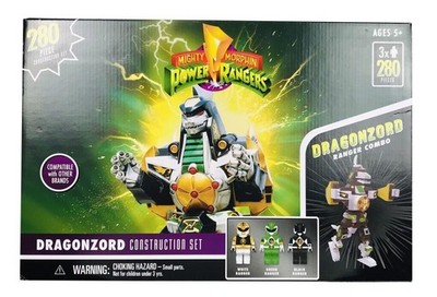 *FREE SHIP* DRAGONZORD + White Green Black Ranger Power Rangers Block ...