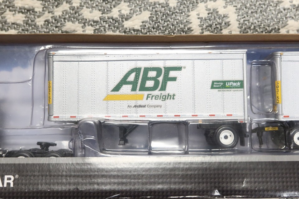 New ABF Freight Retiree 1/64 Mack Anthem with Double Pup Trailers ...
