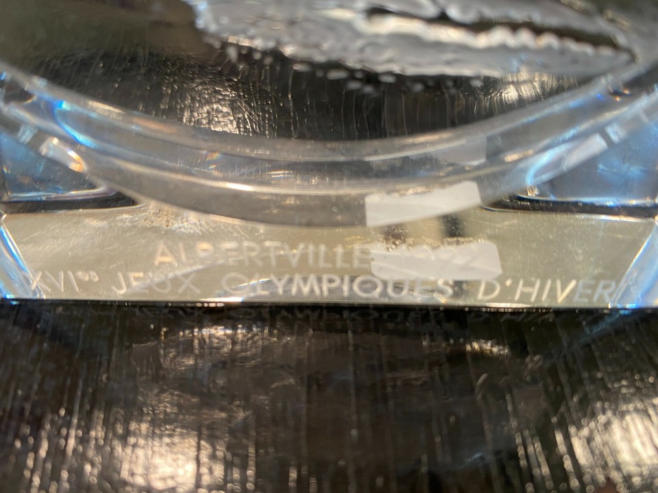 LALIQUE CRYSTAL PAPERWEIGHT OLYMPIC RINGS ALBERTVILLE 1992 | eBay