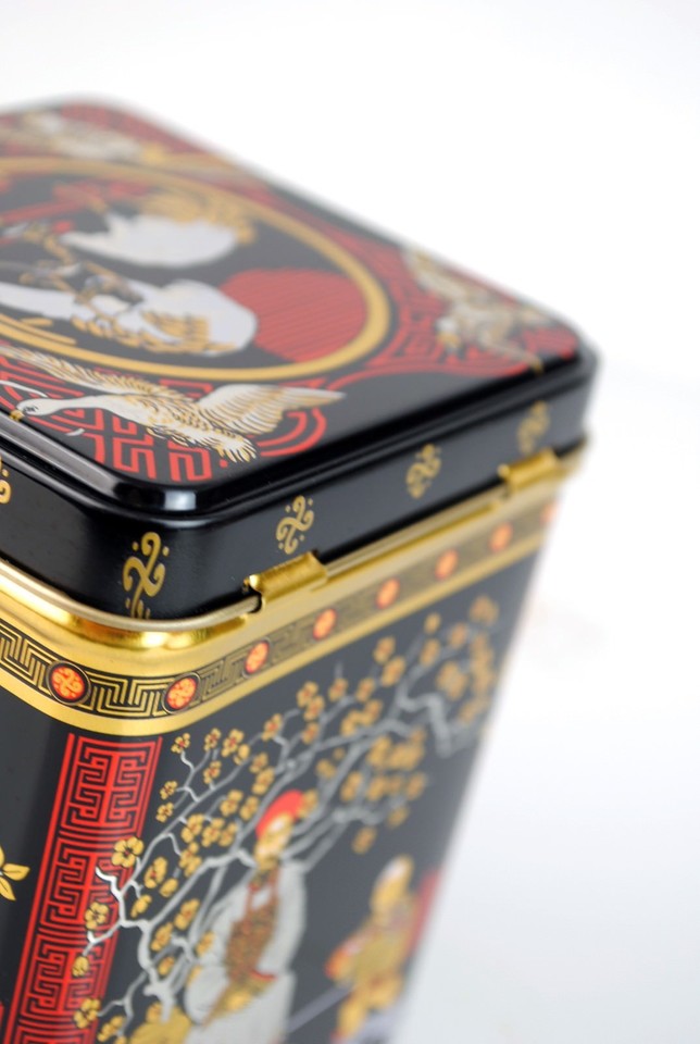 250g Chinese Tea Caddy - Storage Container Canister Tin Jar Vintage ...