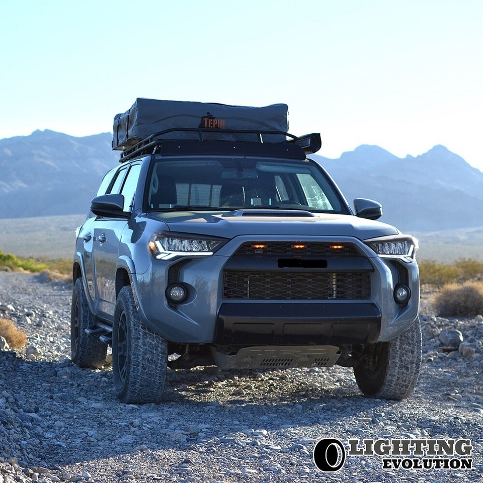 LED Reflector Headlights For 2014-2022 Toyota 4Runner Black LED DRL W ...