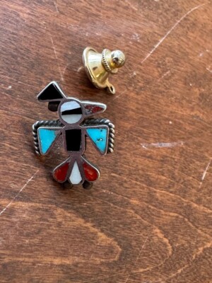 Vintage Sterling Silver Southwest Style Peyote Bird Pin/Tie Tack | eBay