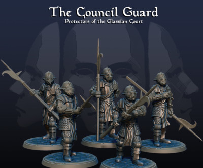 Glassian Council Guard - Armored Halberdier Soldiers | eBay