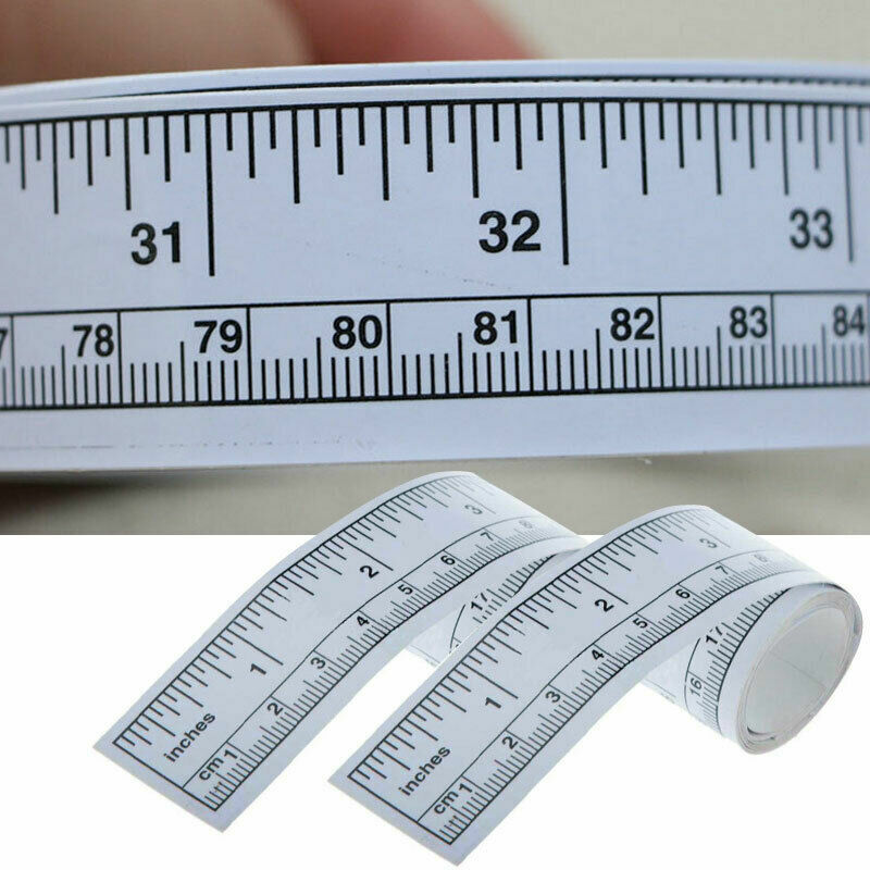 90cm Self Adhesive Measure Tape Vinyl White Rulers Machine Tools Sewing ...