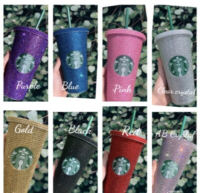 Rhinestones Starbucks Tumbler Bling HTV Glitter & Hot fix Rhinestones ...