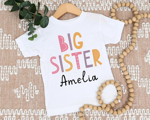 Personalised Big Sister T-Shirt, Sibling keepsake, Pregnancy announcement | eBay Australia