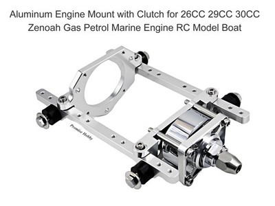 Aluminum Engine Mount w/ Clutch for 26 29 30CC Zenoah Gas Marine Engine ...