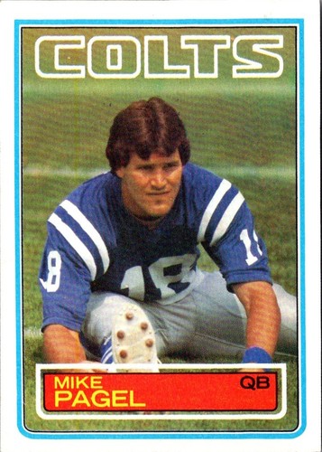 1983 Topps Mike Pagel #215 Baltimore Colts Football Card | eBay