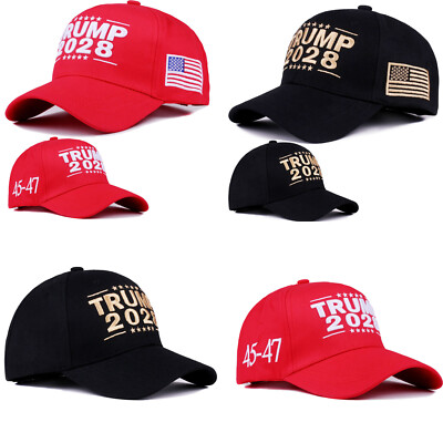 Trump 2028 45-47 Hat Embroidered Baseball Cap Hat MAGA Make America ...