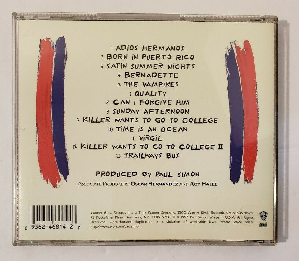 CD Songs From The Capeman - Paul Simon 93624681427| eBay