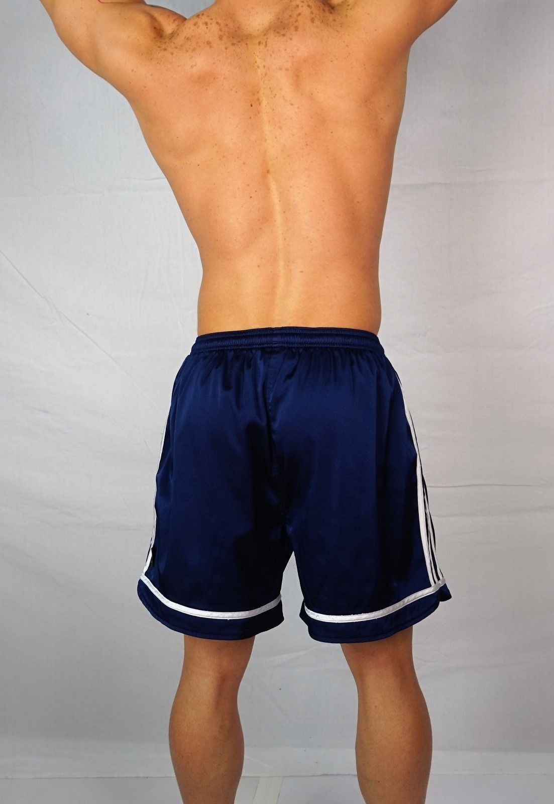 Adidas—Mens—Shiny—Glanz—Soccer—Football—Shorts—Navy—Blue—Scally—Chav ...