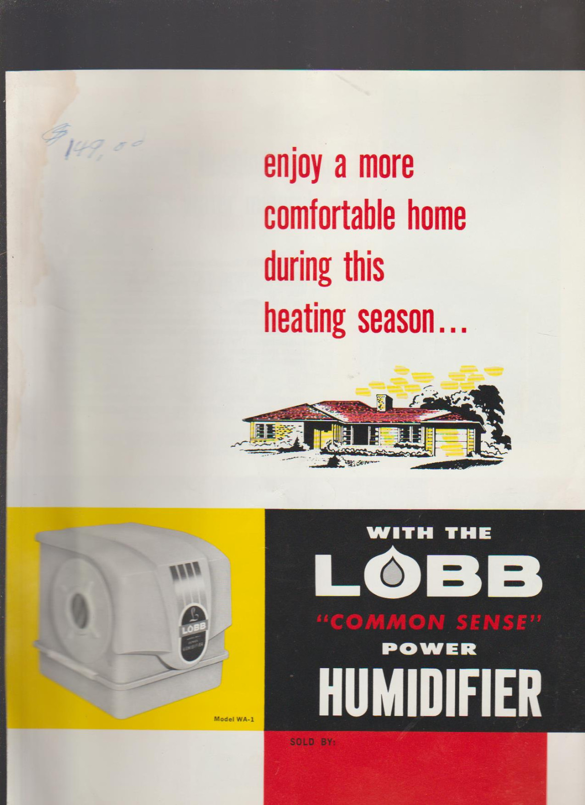 Lobb Common Sense Power Humidifier Brochure 1969 Detroit Michigan | eBay