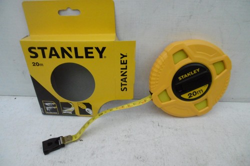 STANLEY 20M FIBREGLASS METRIC TAPE MEASURE HI-VIS CASE 0 34 296 ...