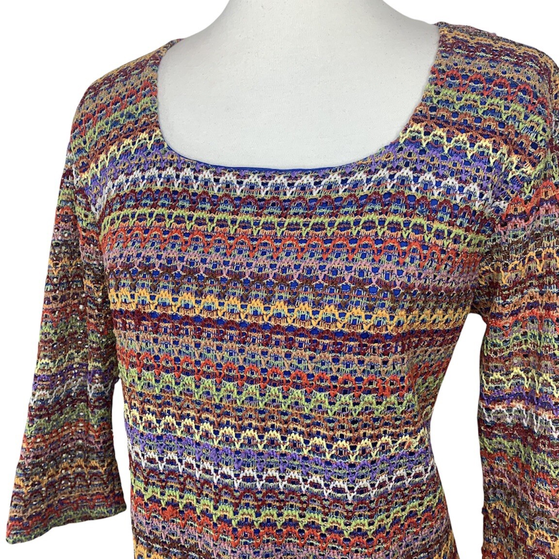 Vintage Paul Harris Design Multicolored Woven Top - Gem