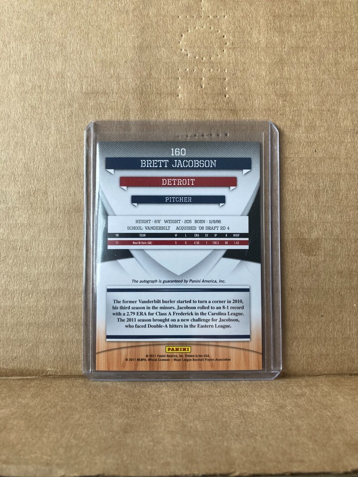 Brett Jacobson 2011 Panini Donruss Elite Extra Edition Auto /776 #160 ...