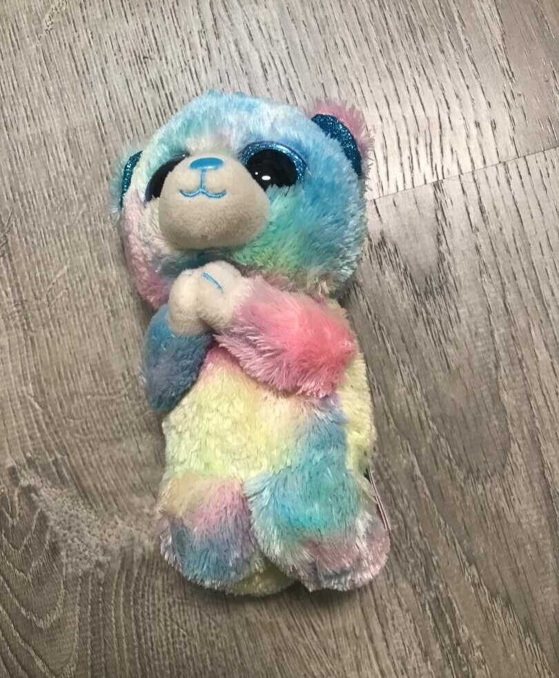 TySilk Beanie Boo Hope Praying Bear Colorful Plush Stuffed Animal ...