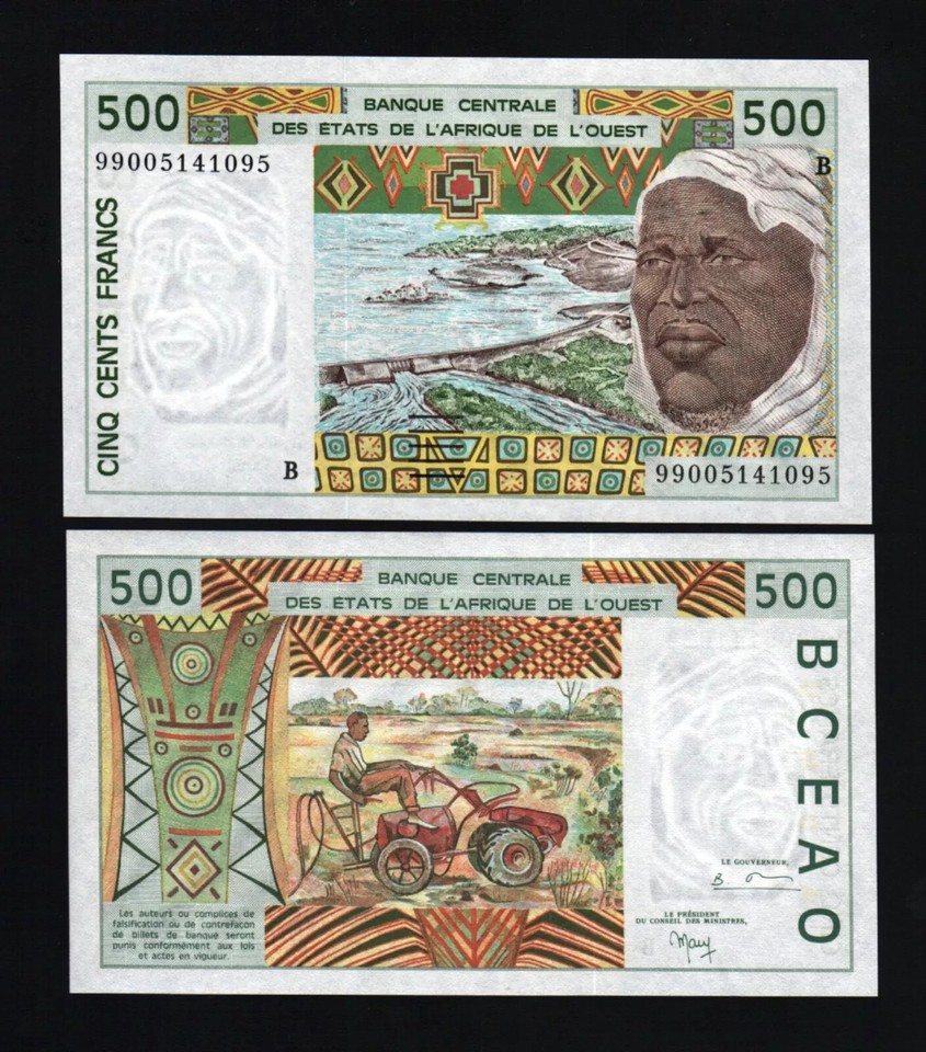 Benin West African States 500 FRANCS P-210B 1999 DAM UNC WAS World ...