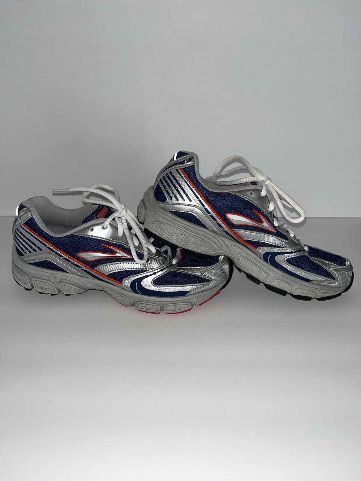 Brooks Ghost Running Shoes Grey Navy Blue Orange Silv… - Gem