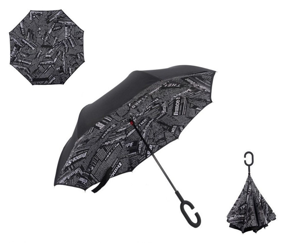 New Double Layer C-Handle Upside Down Waterproof Reverse Umbrella ...