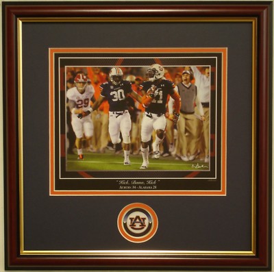 AUBURN vs Alabama Iron Bowl "Kick Bama Kick" framed print signed by ...