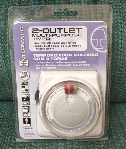 Intermatic Heavy Duty 2 Outlet Multi-purpose Timer w/Non-Removable ...