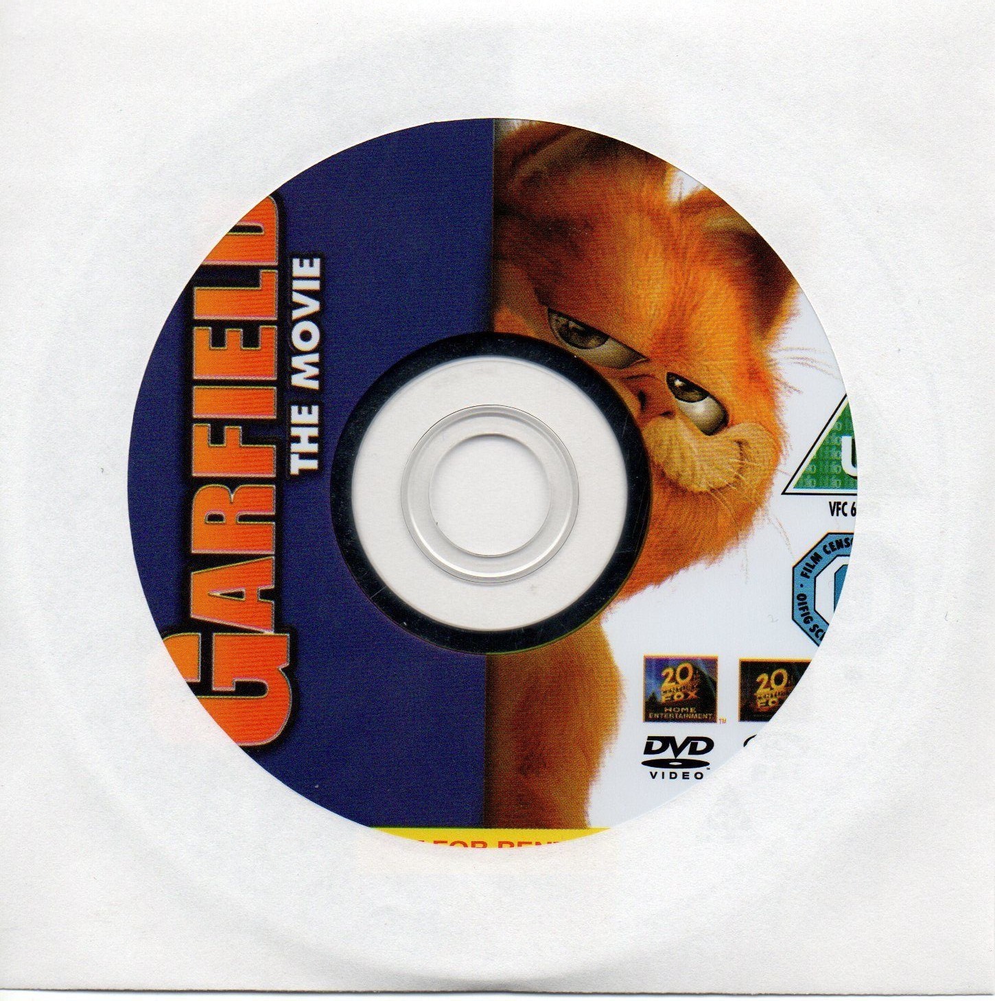 Garfield - The Movie (DVD, 2004) (Disc Only) Bill Murray, Jennifer Love ...