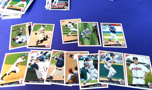 2009 TOPPS TARGET THROWBACK RETRO LOGO team set SERIES 1 CLEVELAND ...