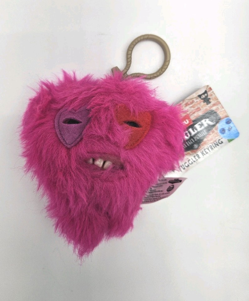 Fuggler Keyring Bag Clip Funny Ugly Monster Pink Heart NWT Stuffed Toy ...