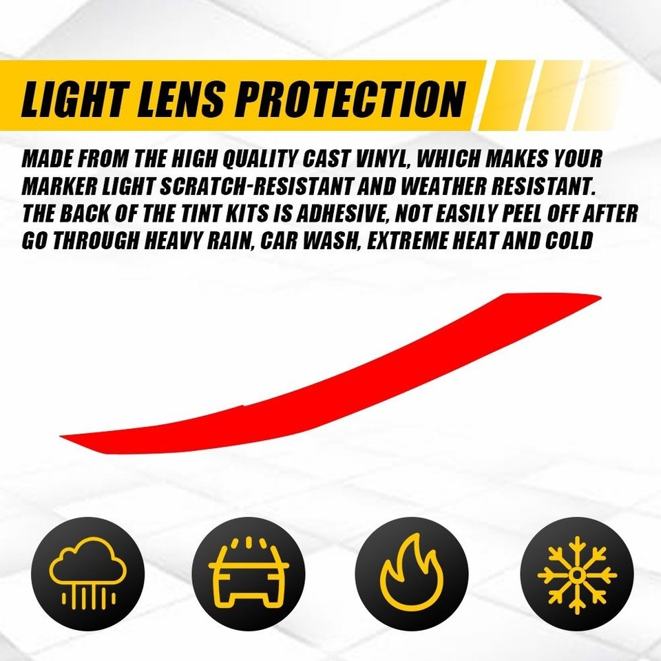 Headlight Fog Precut Light Vinyl Tint Overlay Red For 2021-25 LEXUS ...