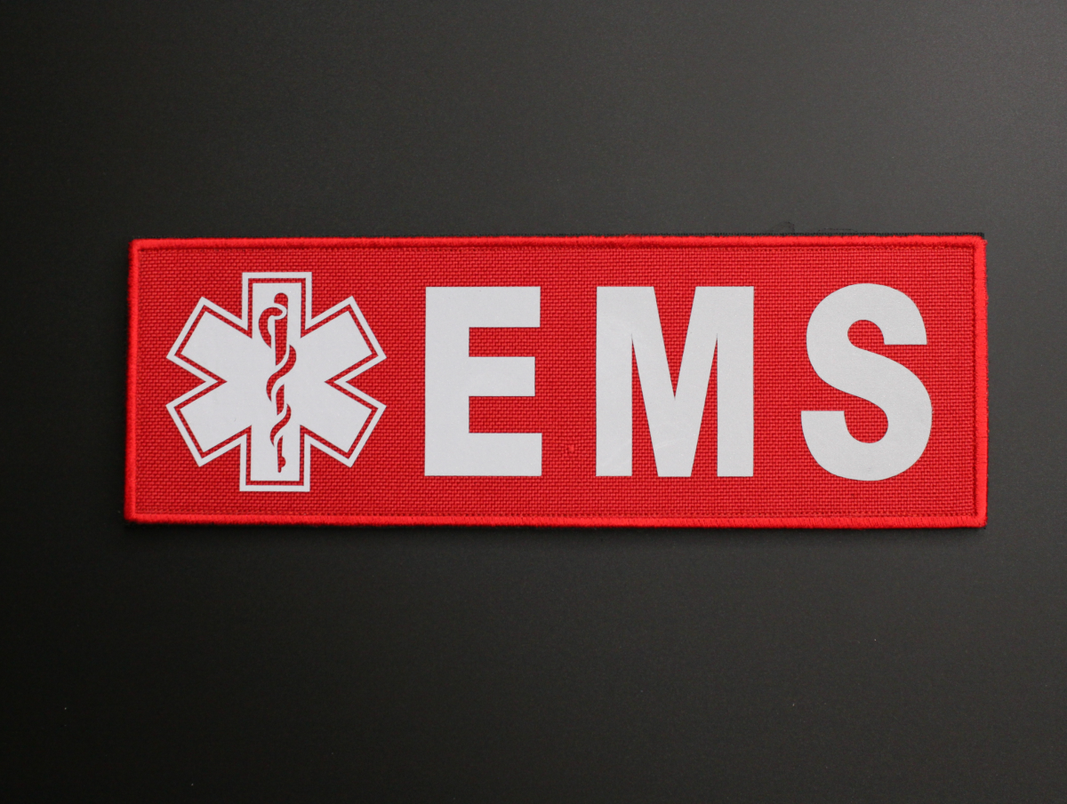 EMS Patch EMT Paramedic First Responder Medic Fire Reflective - Hook ...