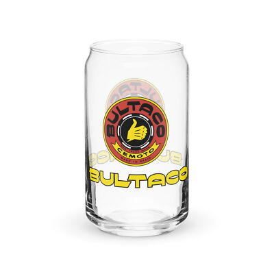 Bultaco Title Red Emblem Moto Can-shaped Drinking Glass Vintage MX ...