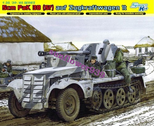 DRAGON 6719 1/35 WW.II German 5cm Pak 38 (Sf) auf Zugkraftwagen 1t ...