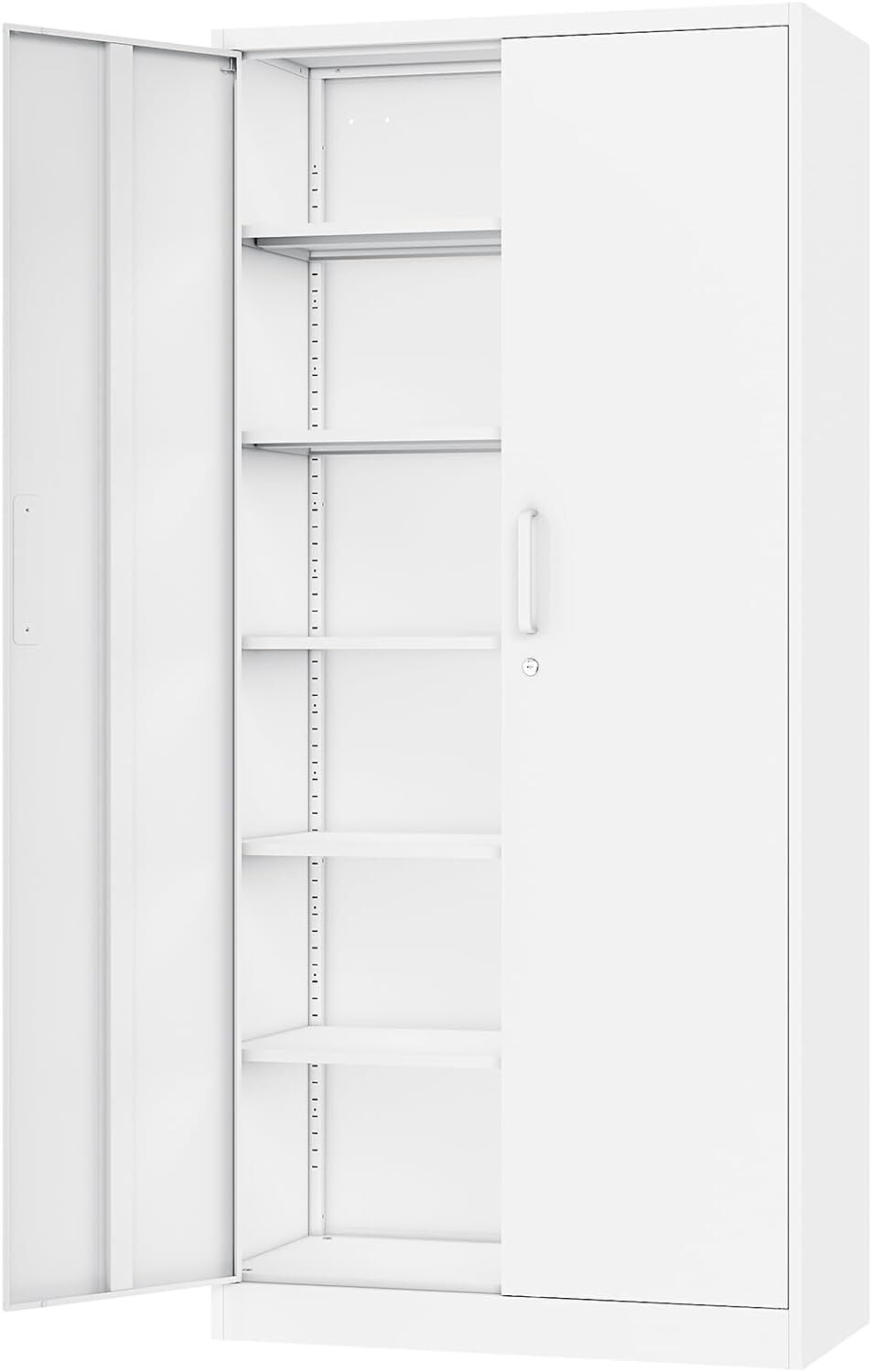 6-Tier Metal Storage Cabinet 71"H Large-Capacity Cabinet for Home ...