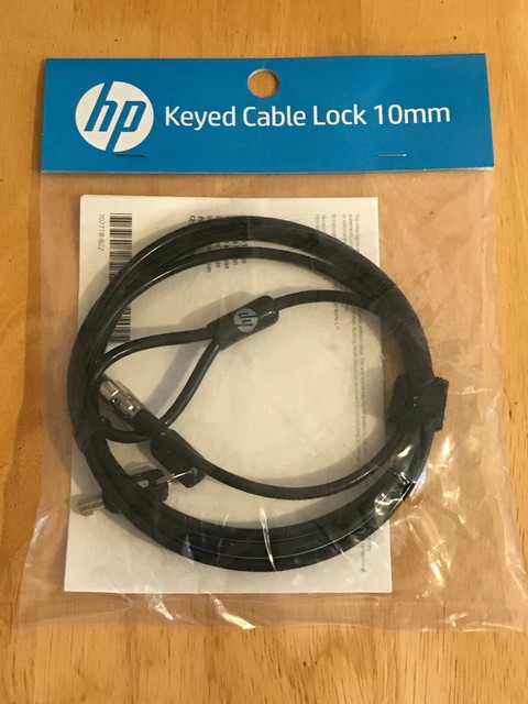 3 X HP Keyed Laptop Cable Lock 10mm T1A62AA for sale online | eBay