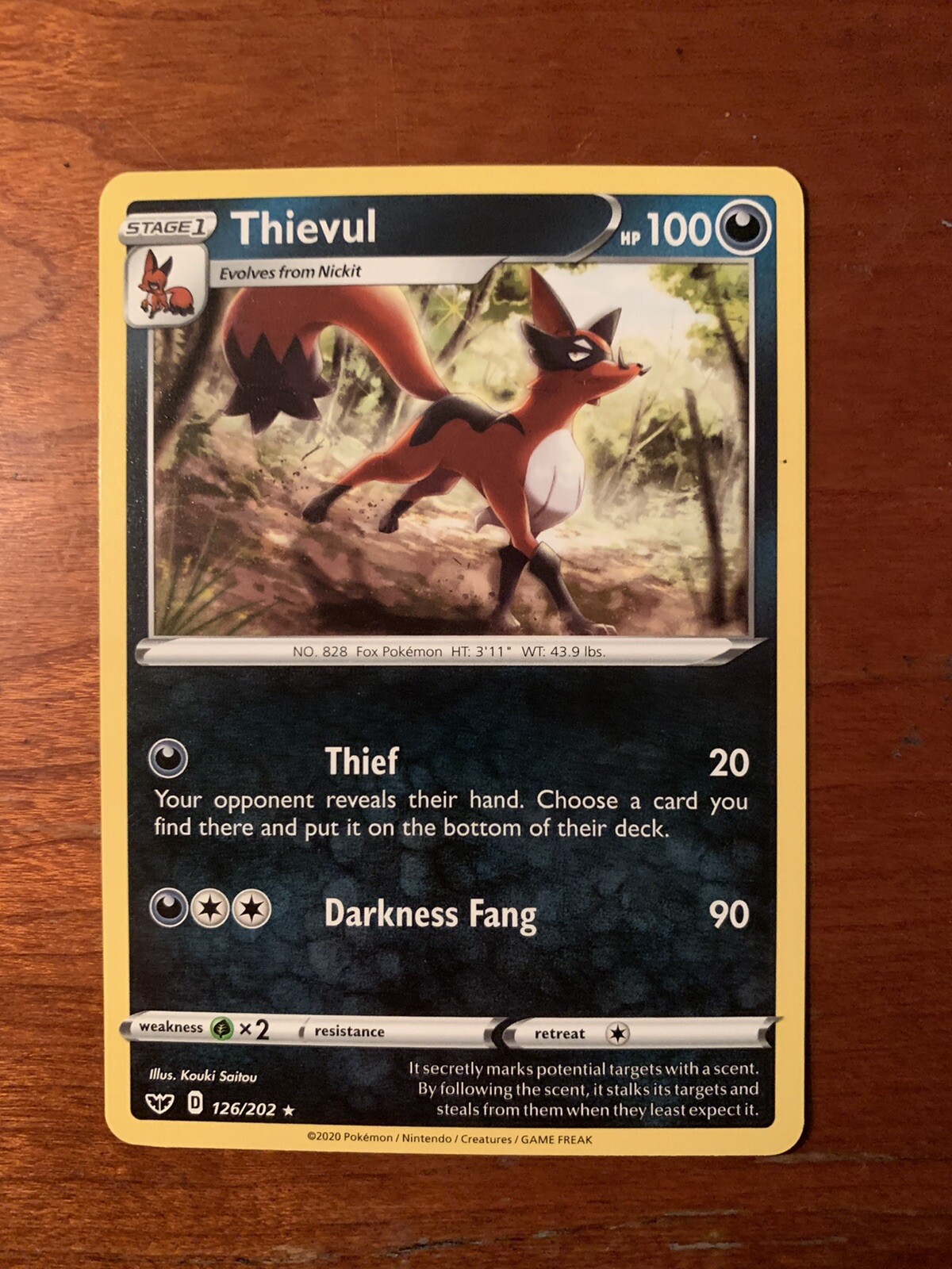 Thievul 126/202 Rare Sword & Shield Pokemon Card | eBay