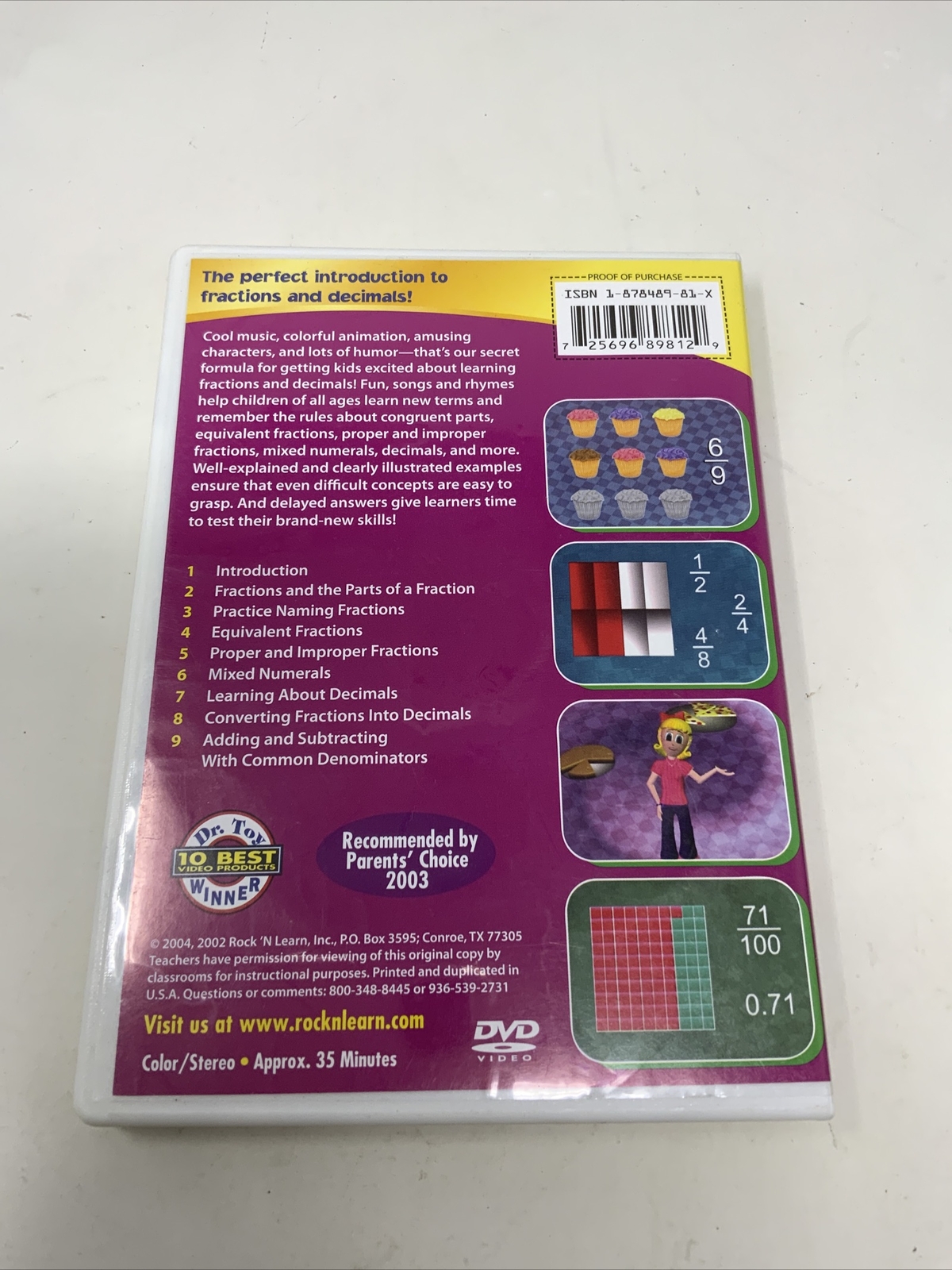 Rock N Learn: Beginning Fractions and Decimals [DVD] 725696898129| eBay