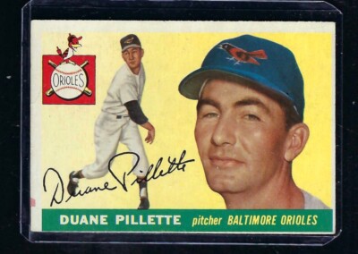 1955 Topps Baseball #168 Duane Pillette, Baltimore Orioles, High Number ...