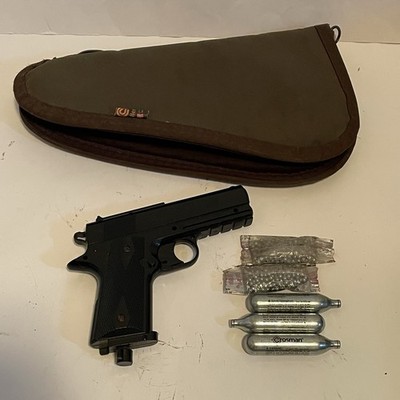 Vintage Daisy Powerline 15XT CO2 Air Pistol .177 BB Black Matte ...